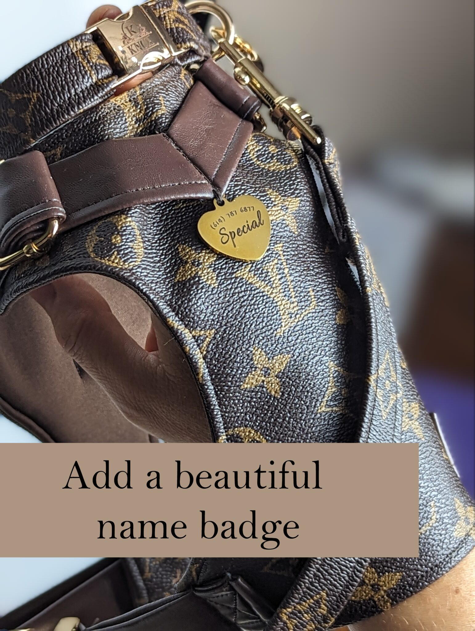 Designer Brown Leather Dog Harness & Optional Leash – Collar – XS TO M ...
